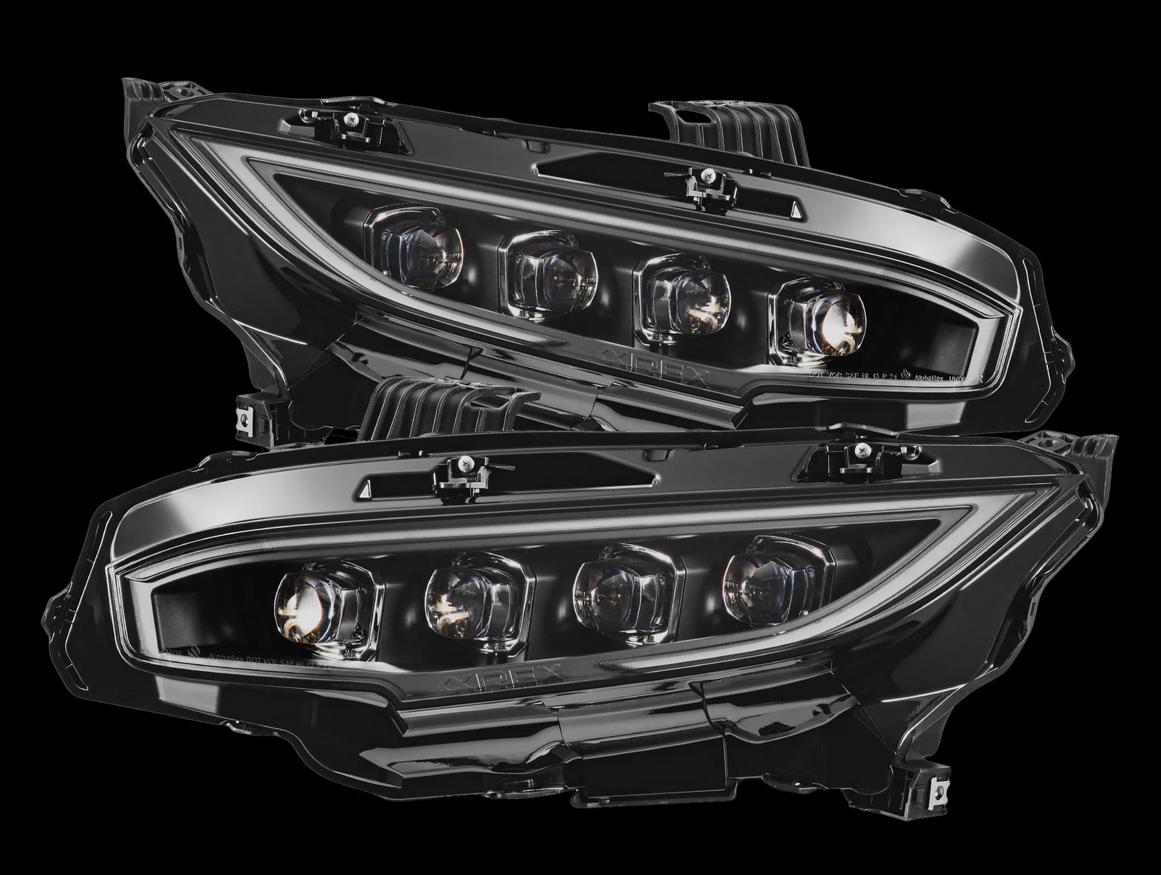 AlphaRex NOVA-Series LED Projector Headlights - 16-21 Honda Civic - JHPUSA