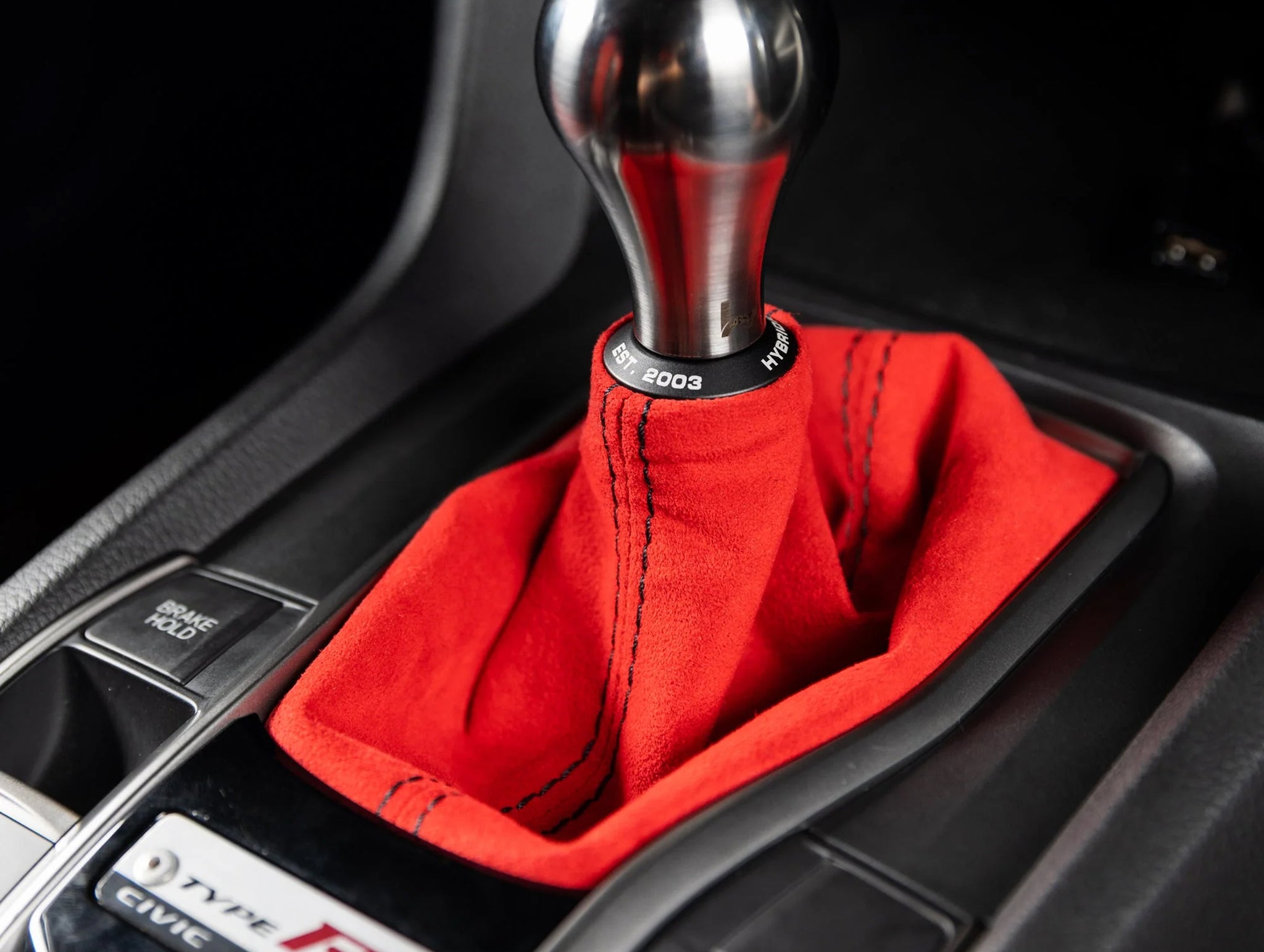 Hybrid Racing Alcantara Shift Boot - 16-21 Civic - JHPUSA
