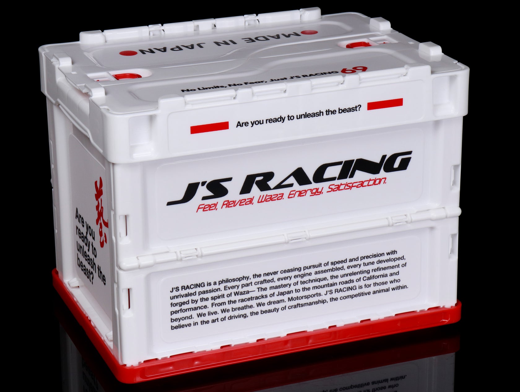 J's Racing Folding Storage Container - White - JHPUSA