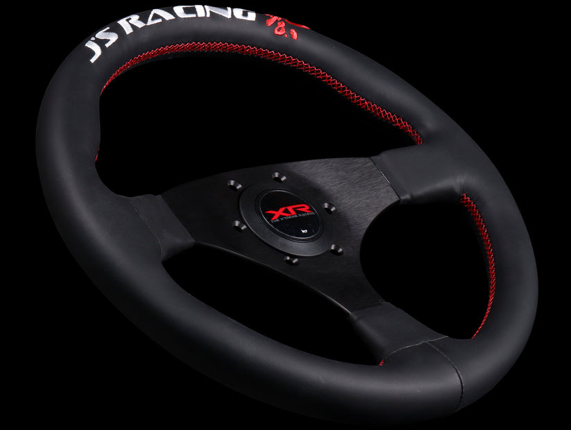 J's Racing XR Steering Wheel Type F Japan Black Leather - JHPUSA