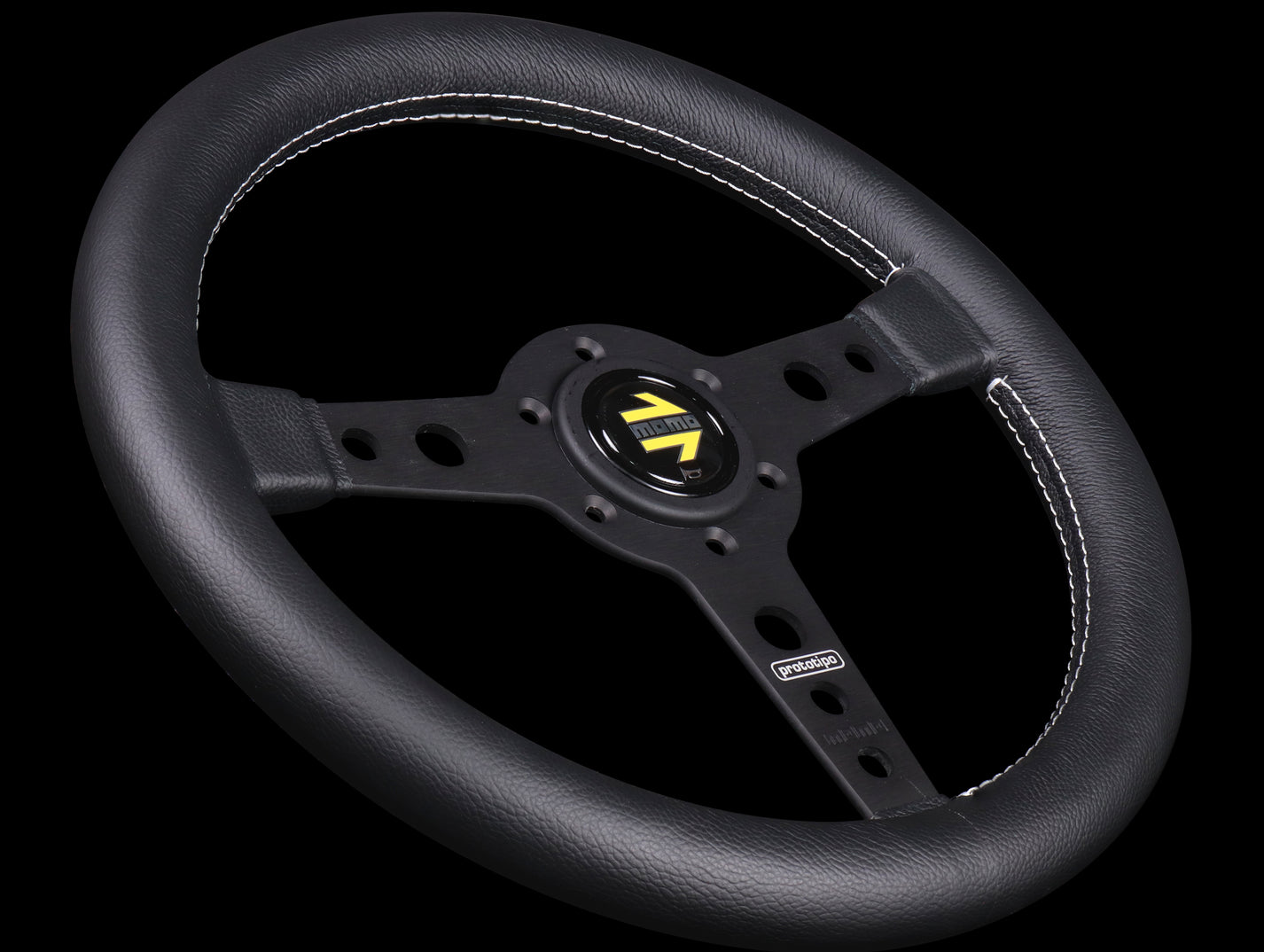 Momo 320mm Prototipo Steering Wheel - Black Spoke - JHPUSA
