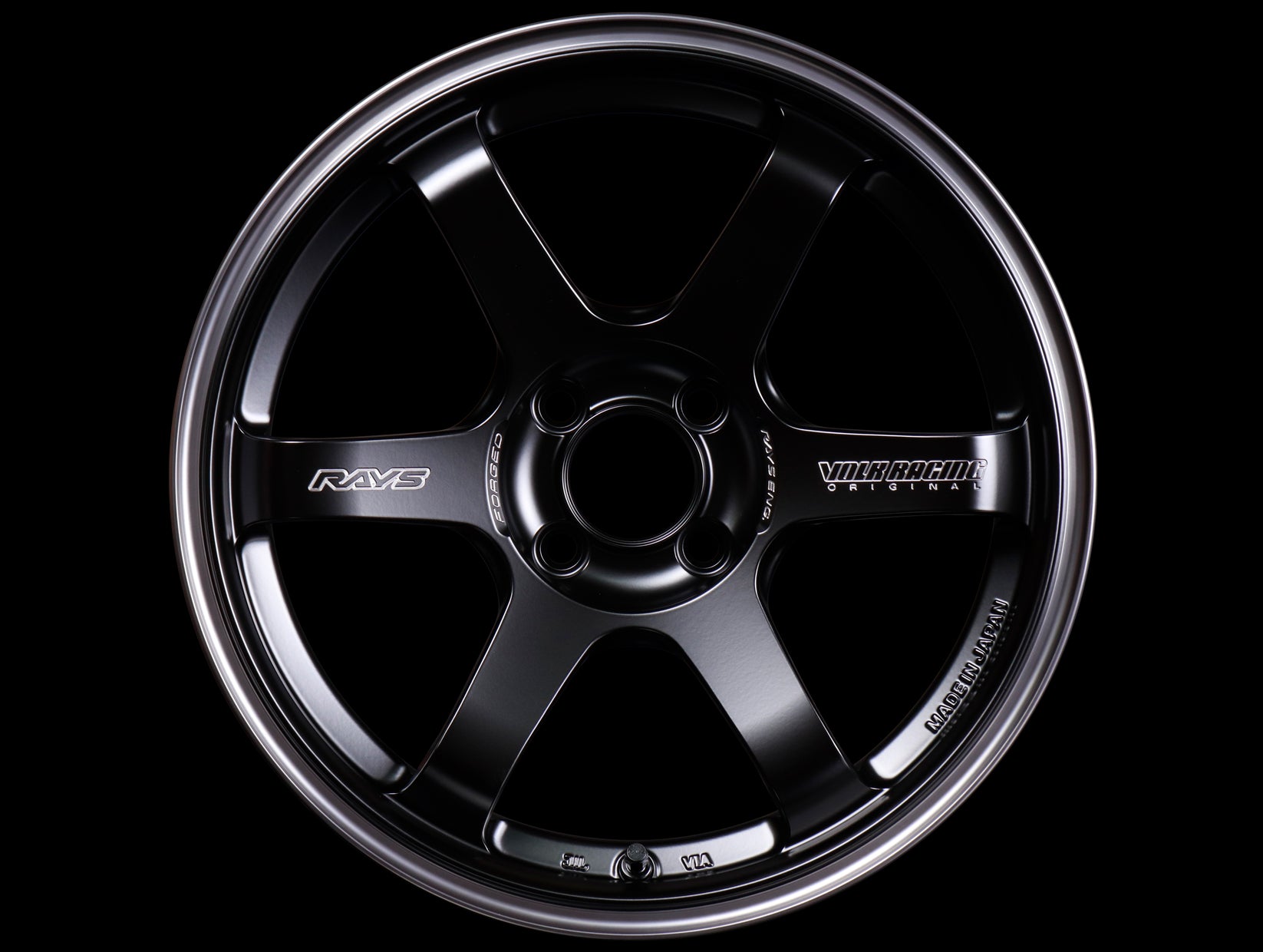 Volk Racing TE37 Sonic Black Shadow Wheels - 16x8 / 4x100 / +35 - JHPUSA