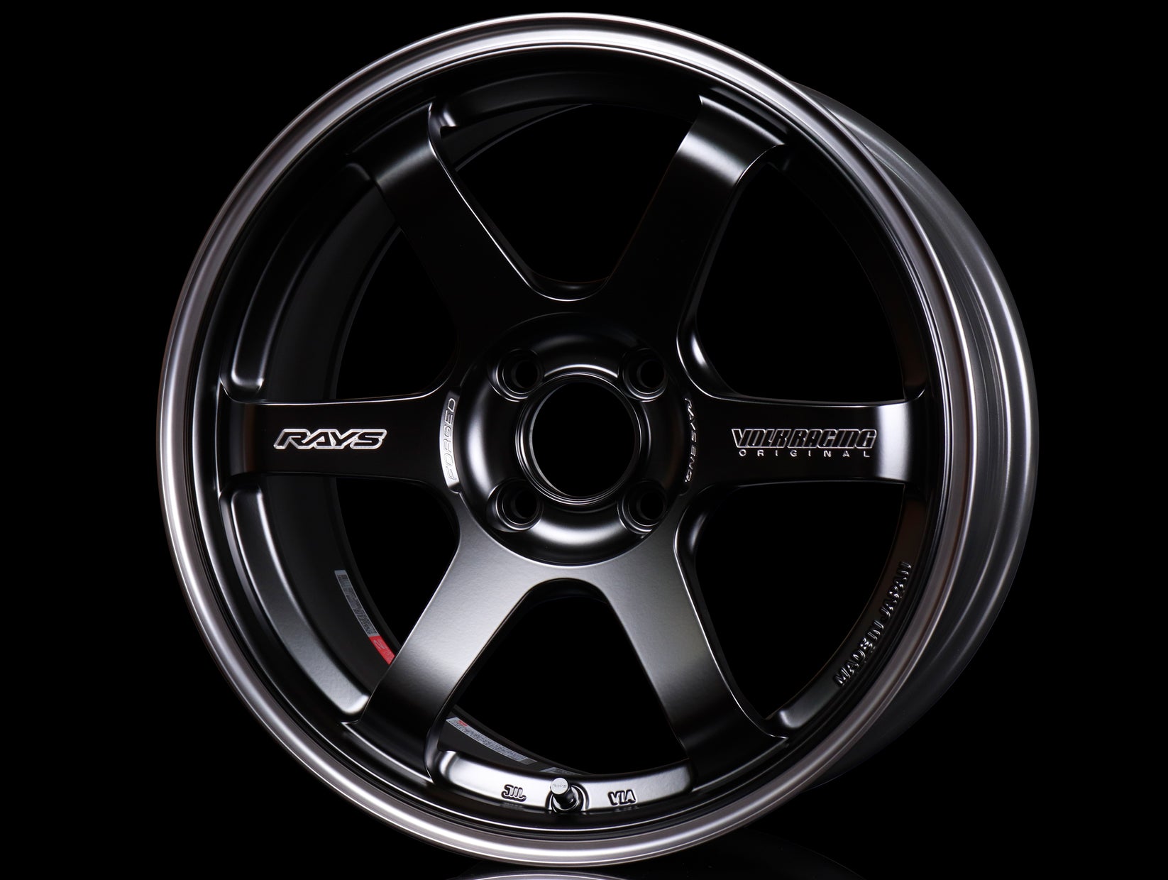 Volk Racing TE37 Sonic Black Shadow Wheels - 16x8 / 4x100 / +35 - JHPUSA