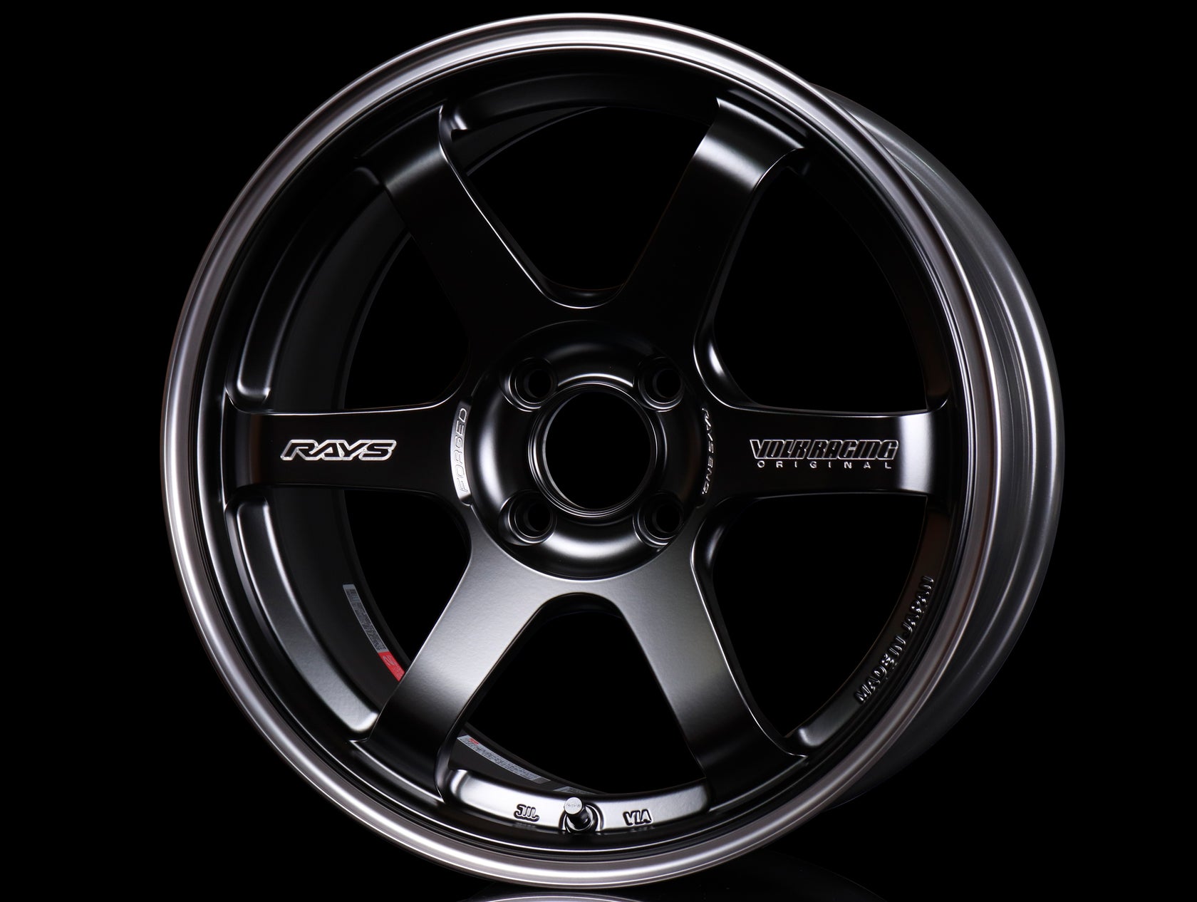 Volk Racing TE37 Sonic Black Shadow Wheels - 16x8 / 4x100 / +35 - JHPUSA