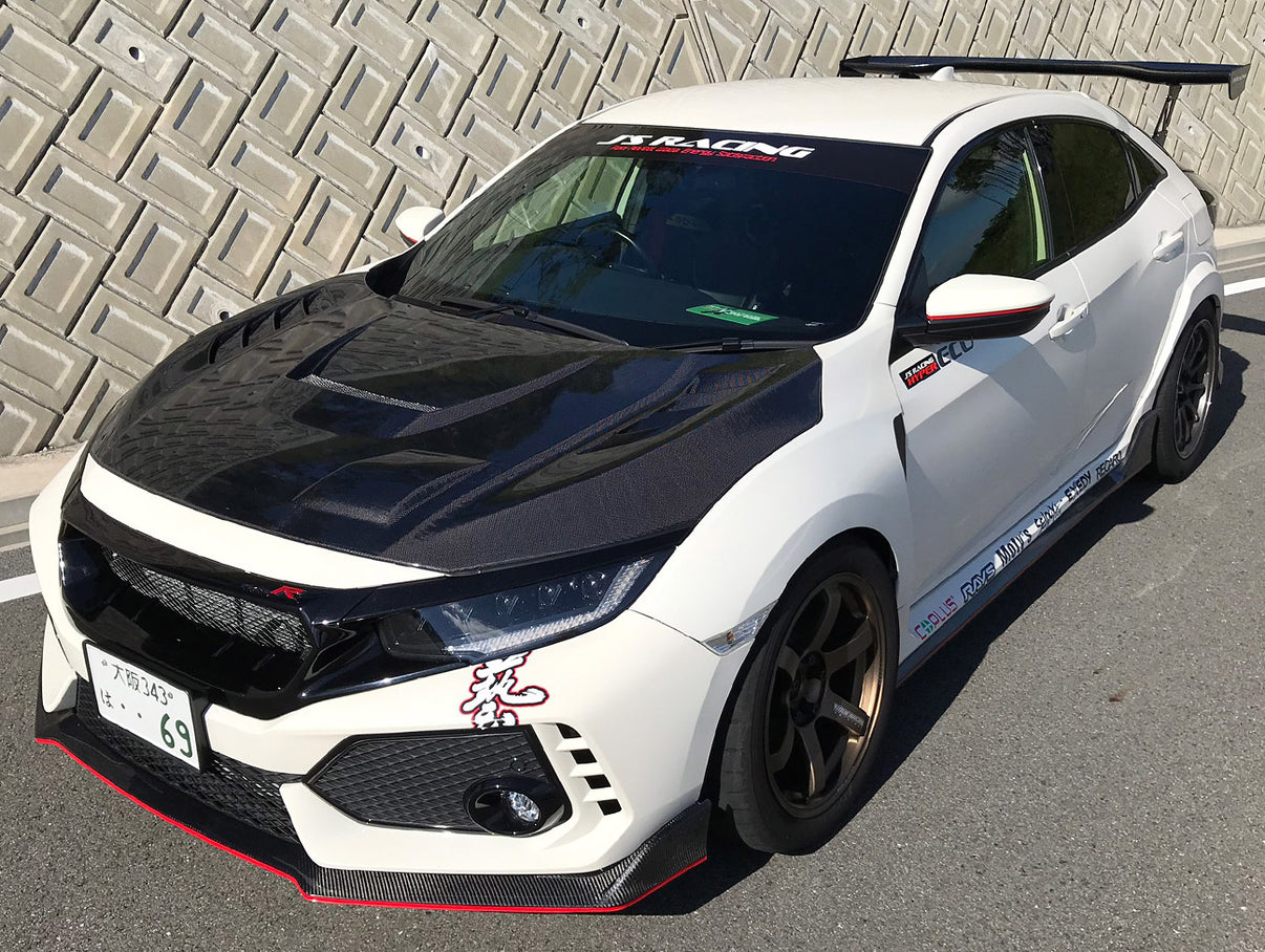 J's Racing Type-V Vented Hood - 17-21 Civic Type-R (FK8) - JHPUSA